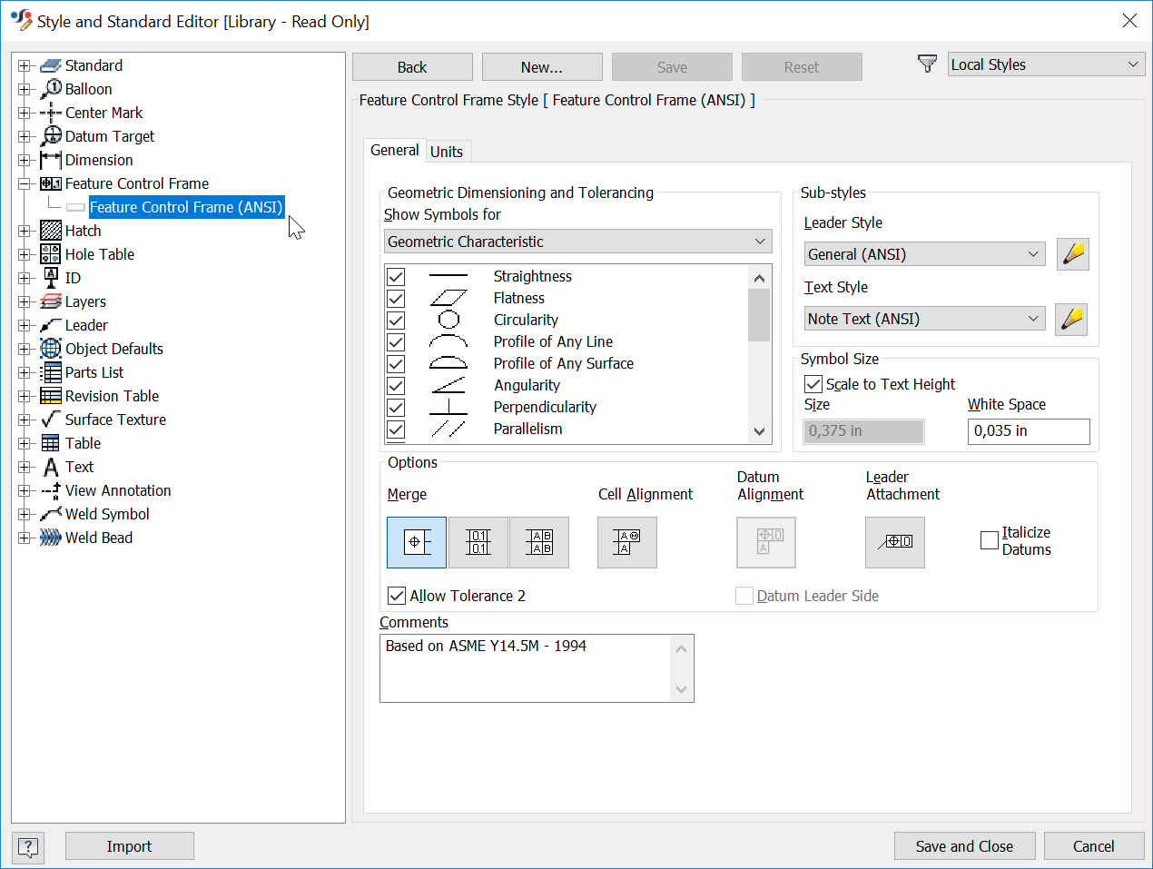 How to enable ISO GPS symbols in a Inventor drawing