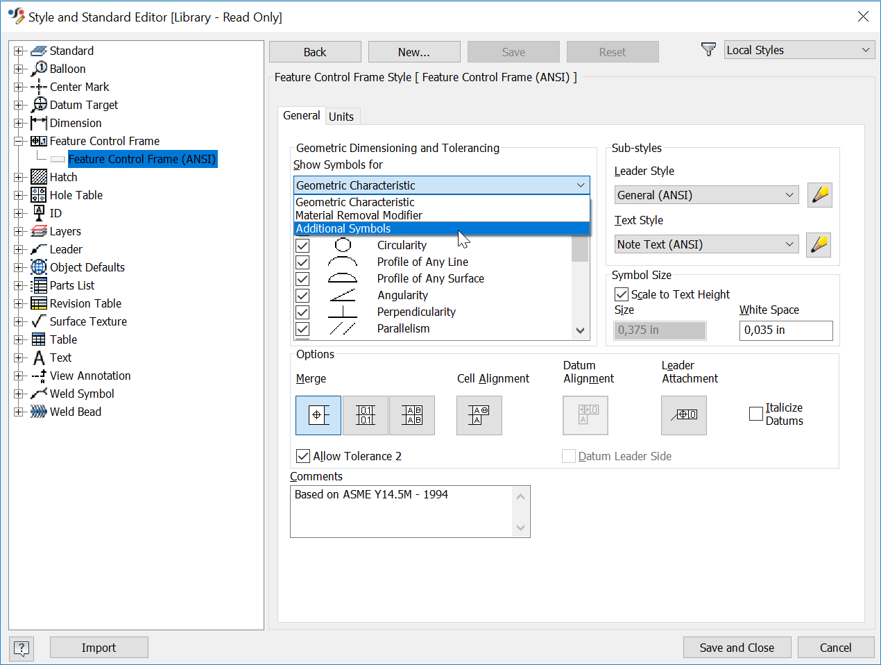 How to enable ISO GPS symbols in a Inventor drawing