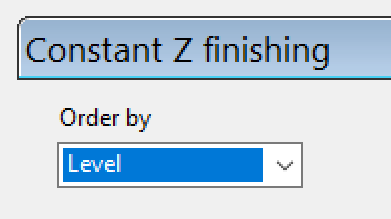 Constant Z finishing order by level or region in PowerMILL