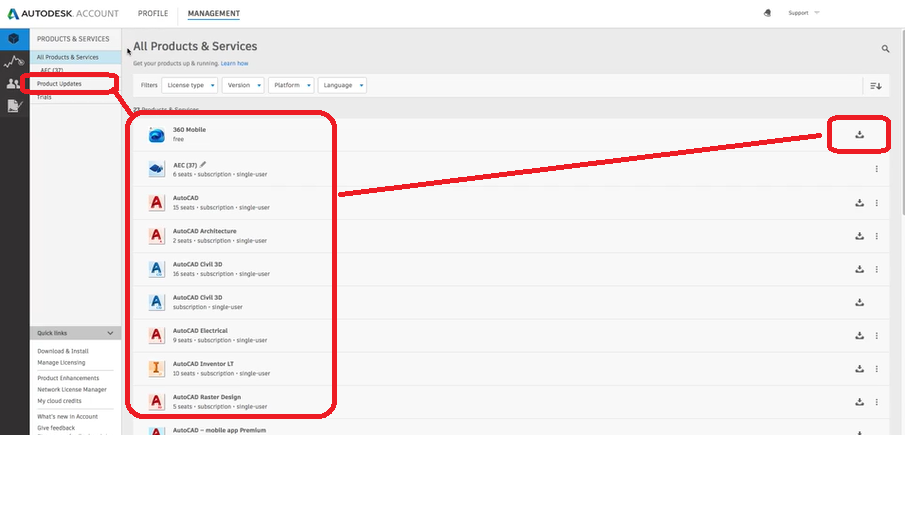 How to download a software update patch without using Autodesk App