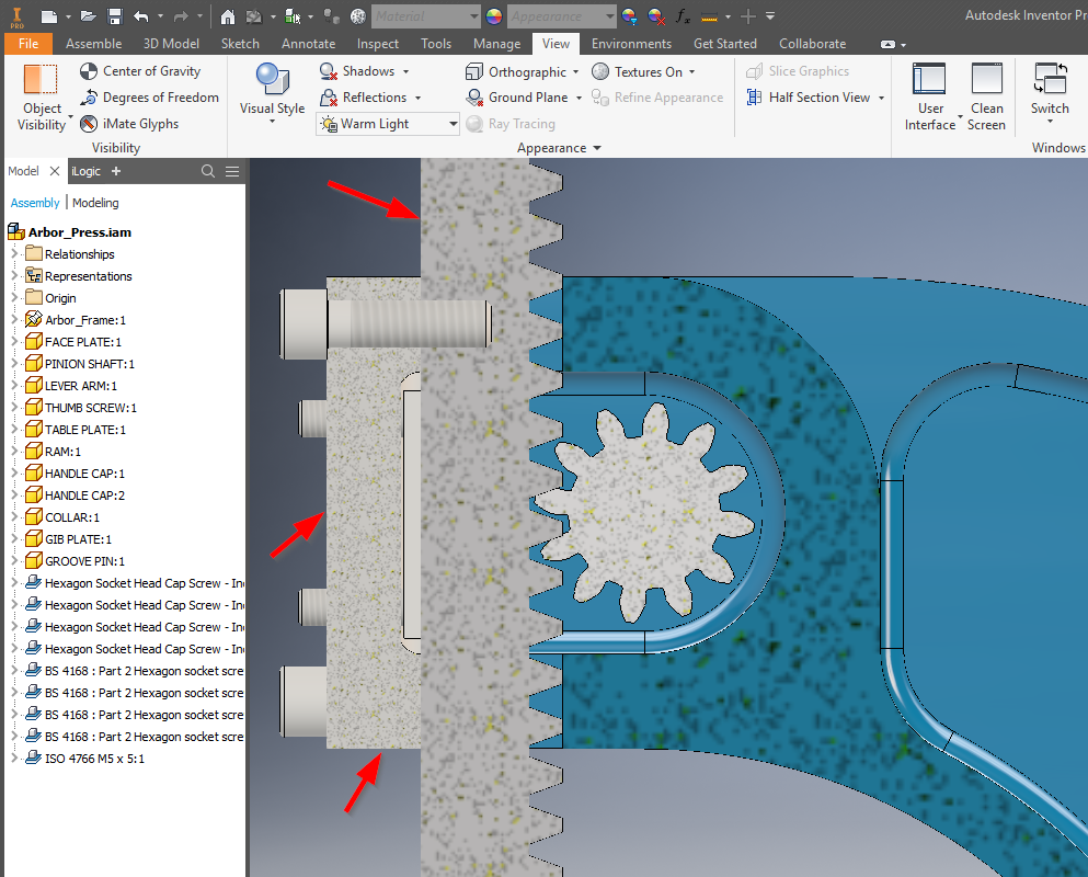 Section view does not show visible edges correctly when visual style is ...