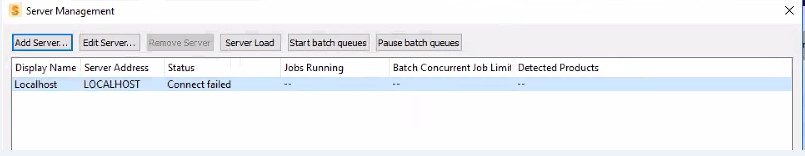 Local solve tab grayed out and "Connect Failed" shown when starting a job in the Moldflow ...
