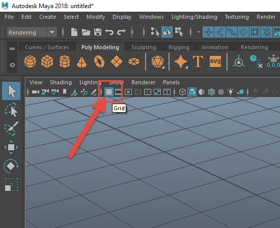 Grid Is Missing From Maya 2018 Viewport 