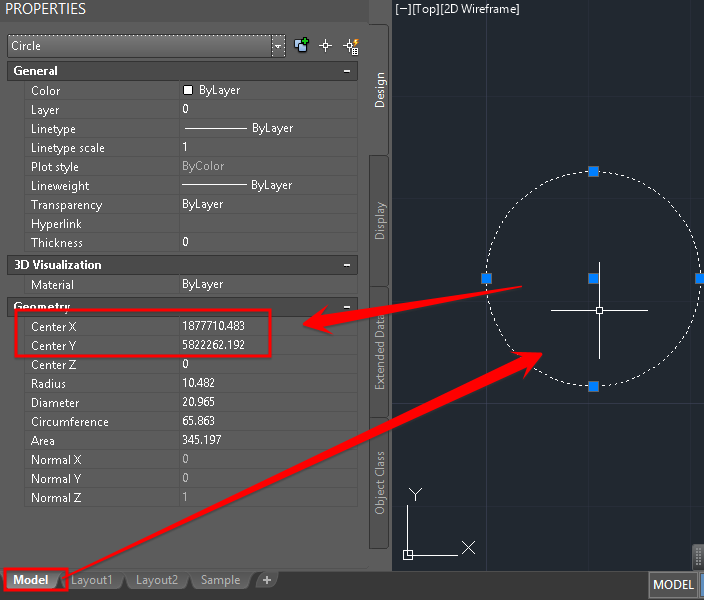 XY Coordinates Is Different From Model Space To Paper Space In AutoCAD 