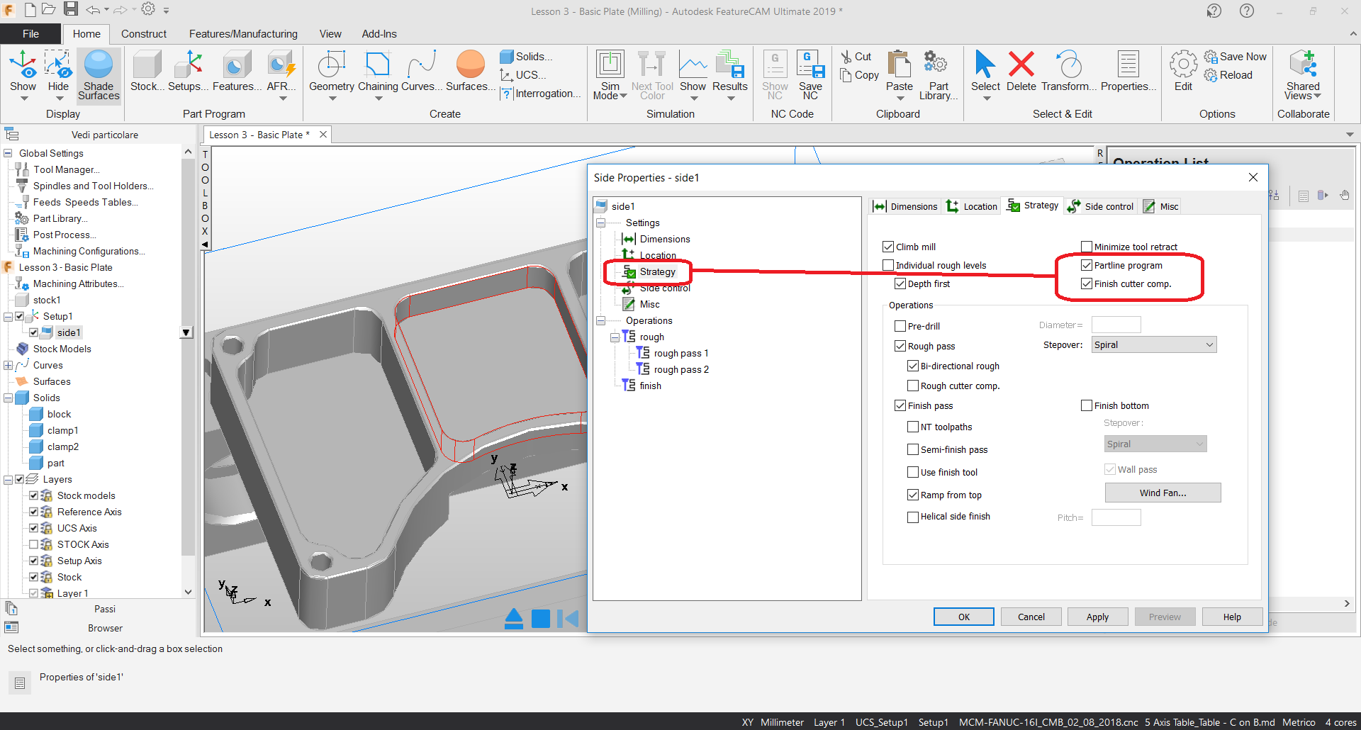 如何在 FeatureCAM 中使用全半径补偿计算刀具路径