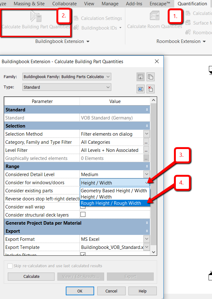 How to calculate wall quantity considering rough height and width of ...