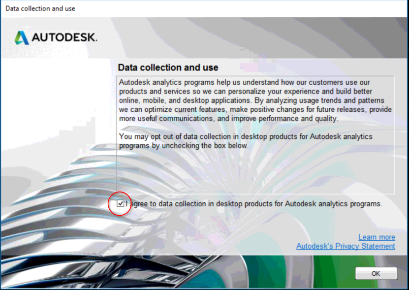 How to prevent the Data collection and use window from appearing when ...