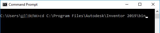 How to re-register Inventor via Command Prompt