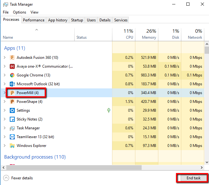 Error: "You must close the modeling session first" while using surface modelling in PowerMill