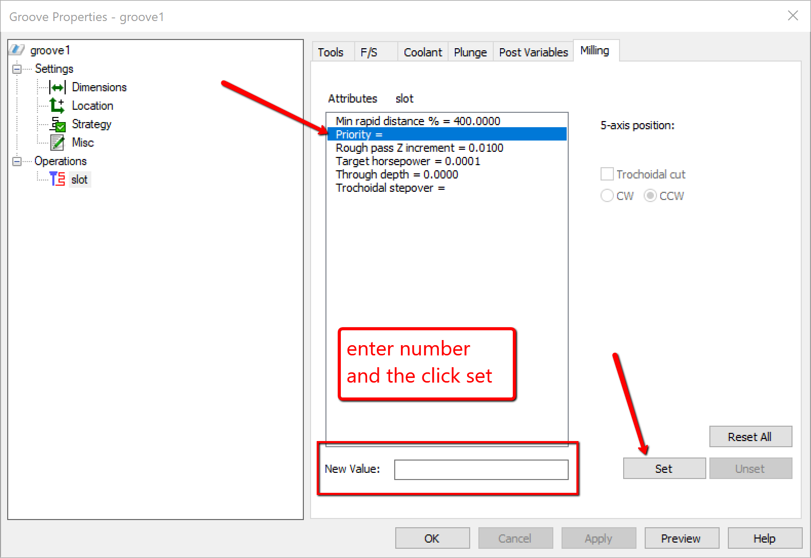 How to use priority ordering in FeatureCAM