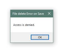"File Copy Error on Save: Access is denied" in Inventor