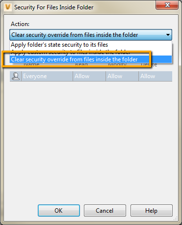 How to remove Security Override from multiple objects in Vault