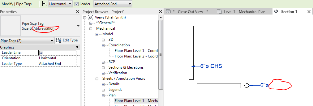 Pipe system abbreviation does not appear in tags on pipes perpendicular ...