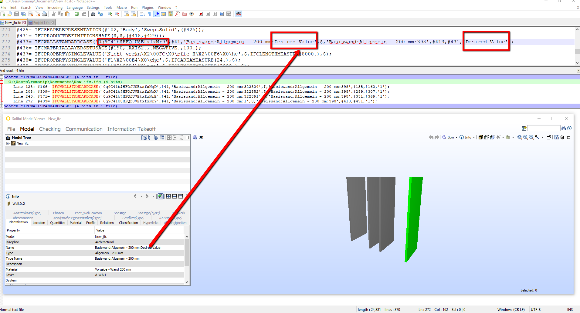How to remove BATID code from names in IFC export from Revit