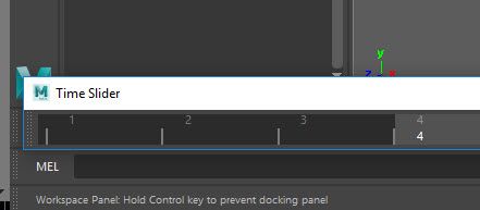 在 Maya 时间滑块中禁用关键帧的自动调整