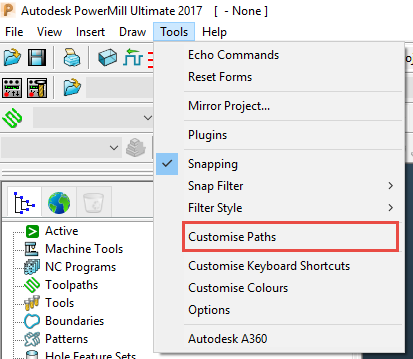 How to set macro paths in PowerMill