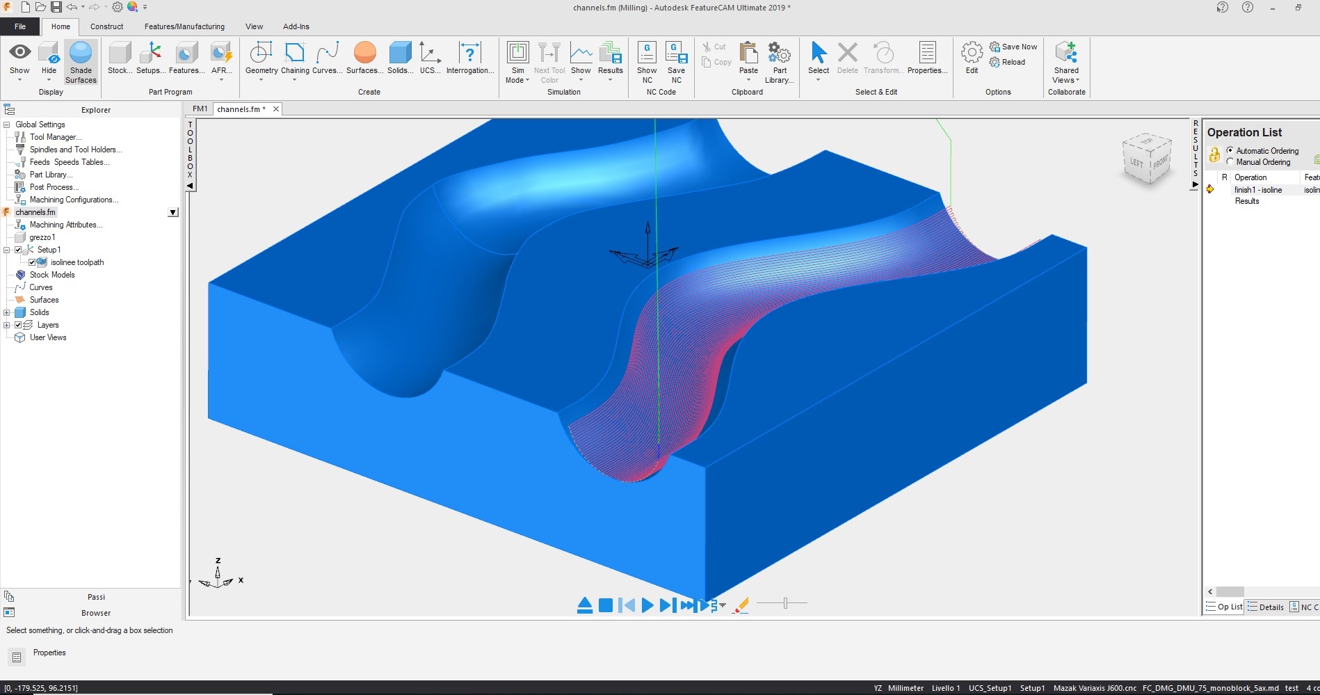 如何在 FeatureCAM 中创建等值线刀具路径