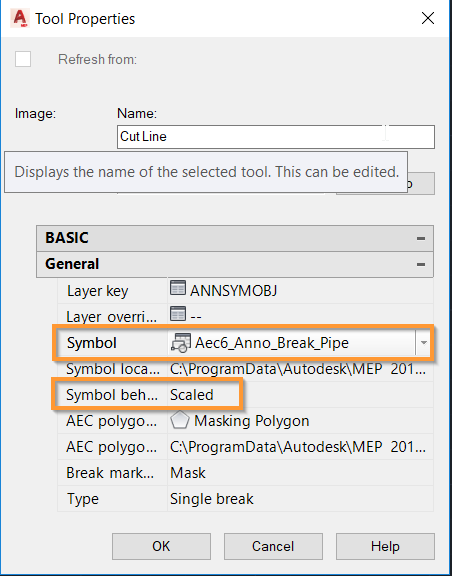 How to create Pipe Break symbols for end of Pipe runs in AutoCAD MEP