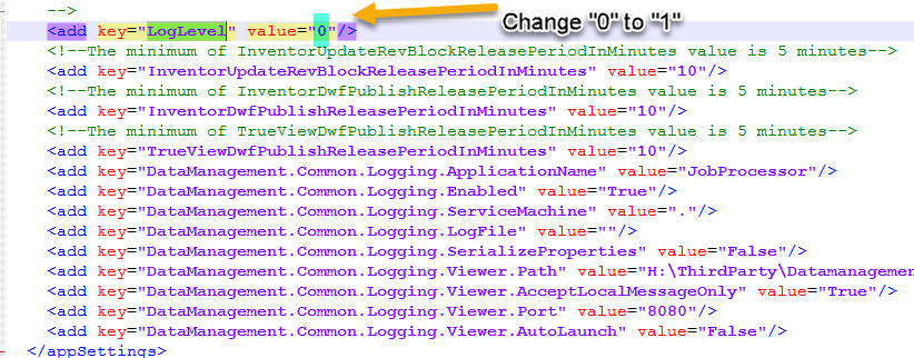Enabling and Disabling Advanced Logging in the Vault Job Processor