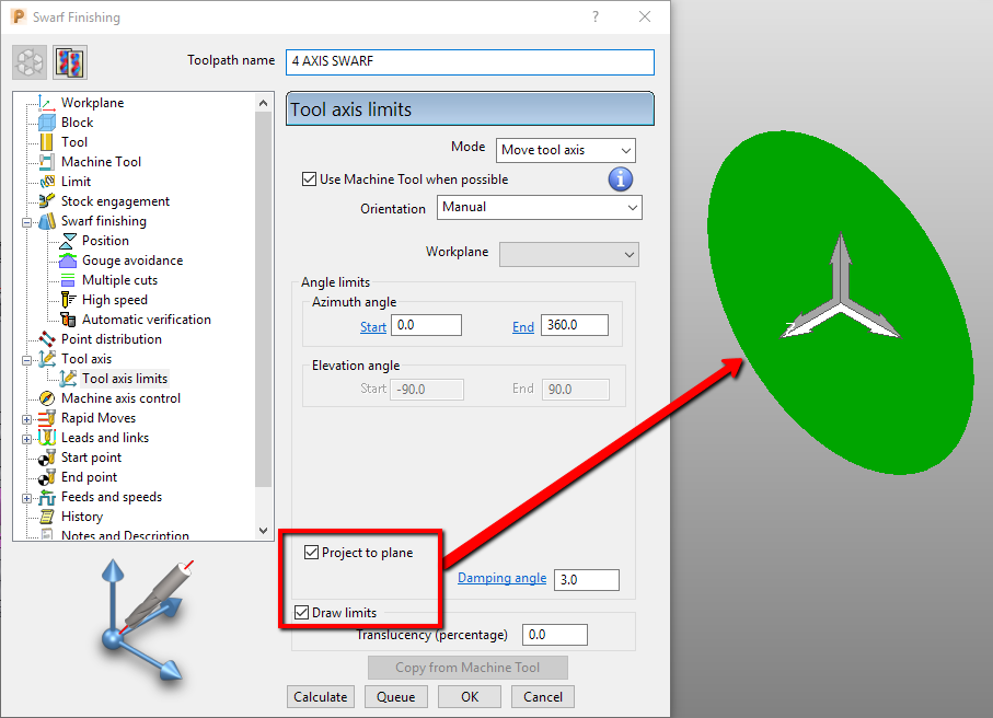 How To Set Tool Axis Limits To Create A 4 Axis Toolpath In PowerMill PowerMill Autodesk 