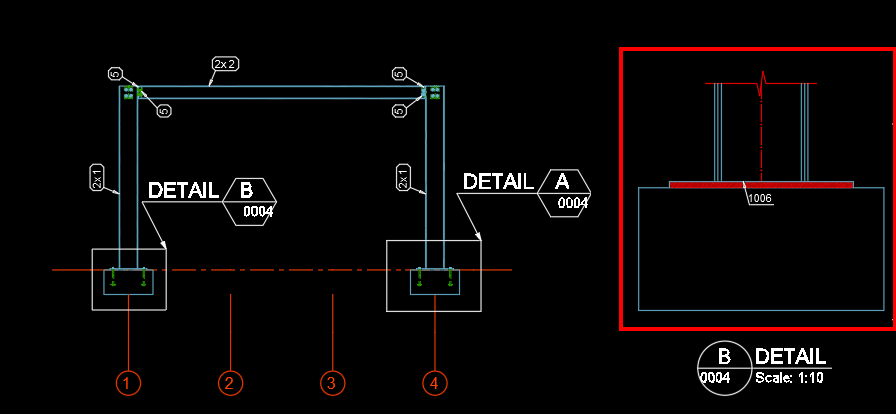 Bolts, anchors not visible in Callout or manual section views in ...