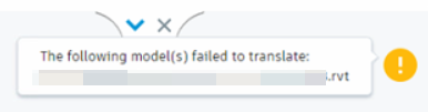 "The following models failed to translate" message comes up when ...