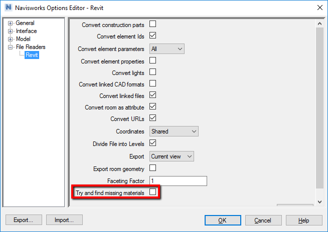 Color changes when Navisworks model is exported from Revit