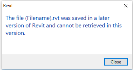 Backward compatibility of Revit with earlier releases of the software