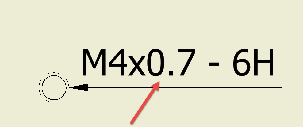 How to remove the thread pitch information from a hole annotation in an ...
