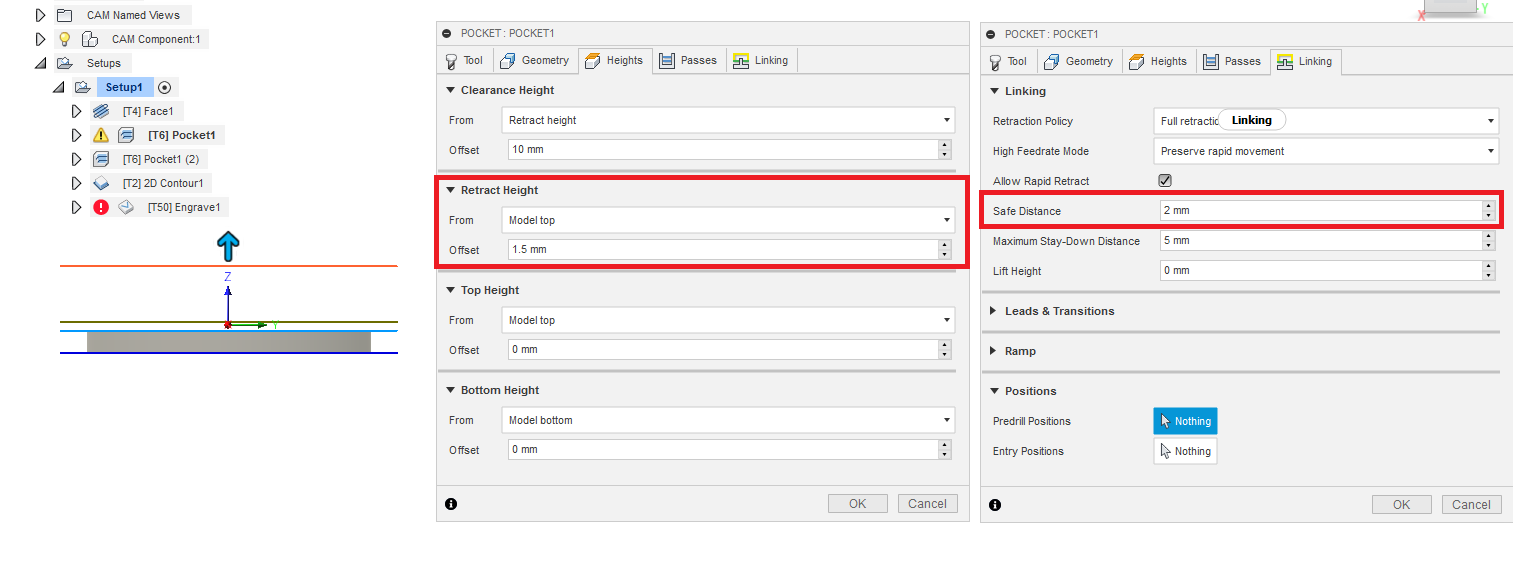 "Warning: Lifting retract plane to safe plane" message in Autodesk ...