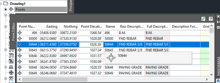 Cannot edit point elevations or move those points imported from the ...