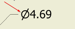 How to remove diameter symbol from drawing dimensions in Inventor