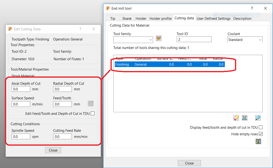 How to set tool feed and speed related to material in tooldatabase in ...
