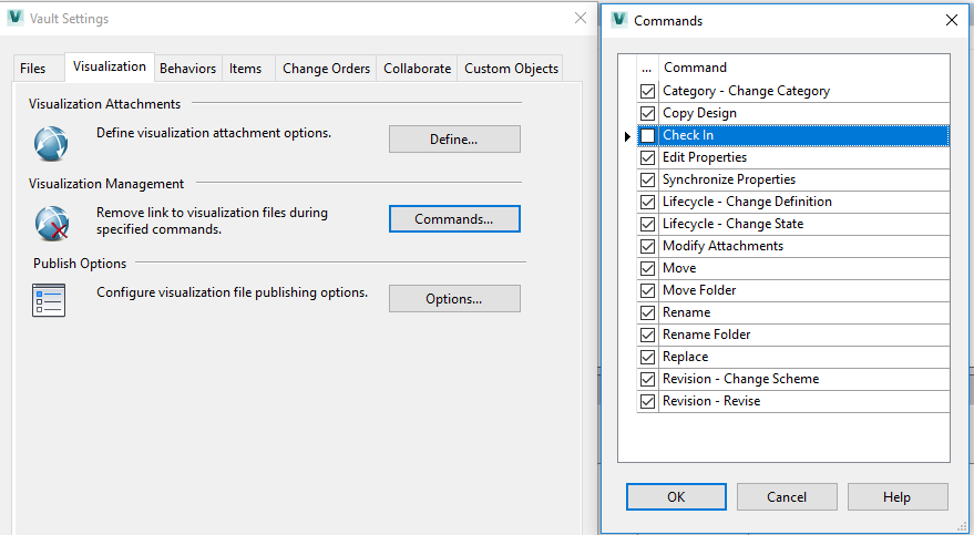 How to activate or deactivate creating .DWF during Check In to Vault