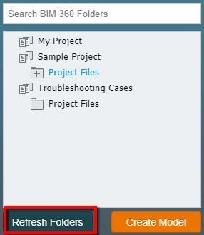 InfraWorks Model Builder doesn't show the correct BIM 360 projects and folders