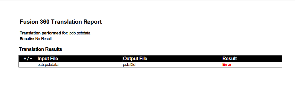"Error pushing to Fusion:" in EAGLE when pushing a PCB model to Fusion 360