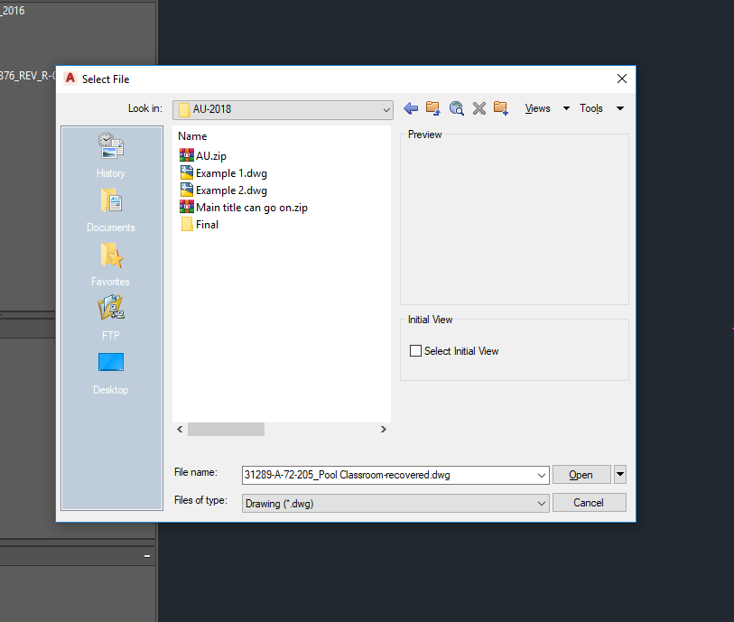 How to set a permanent folder path while opening the drawings in AutoCAD