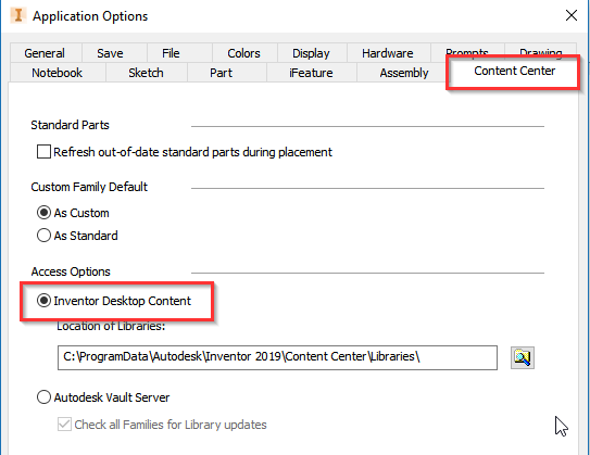 How to transfer Desktop Content Center libraries to Vault Content Center libraries in Inventor
