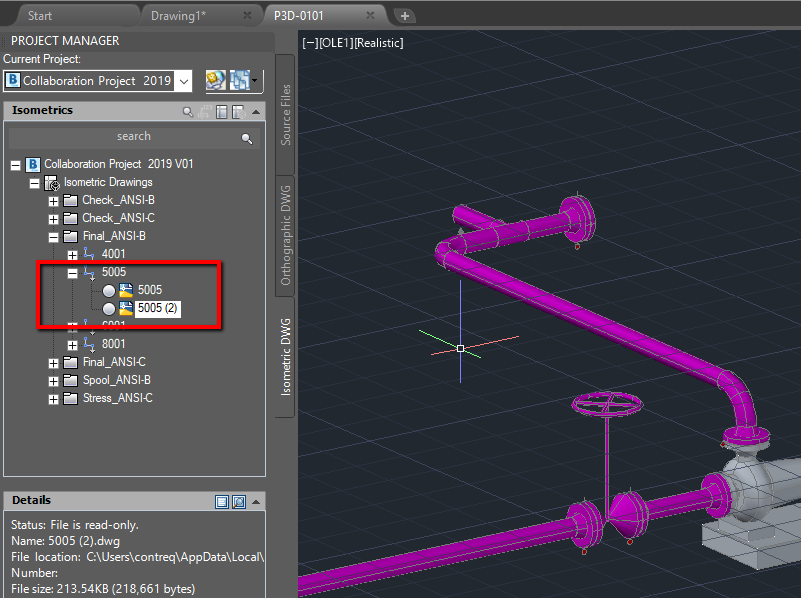 Overwriting Existing Isometrics Doesnt Work In An Autocad Plant 3d Collaboration Or Vault Project