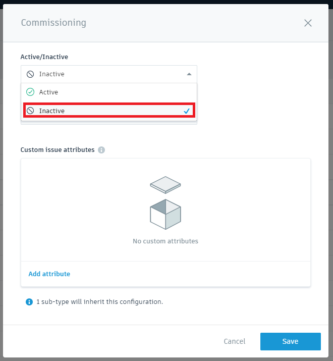 Issue sub-type locked under the issue type with the same name in BIM ...
