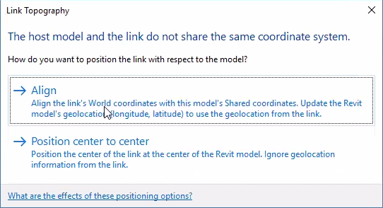 The Host Model And The Link Do Not Share The Same Coordinate System 