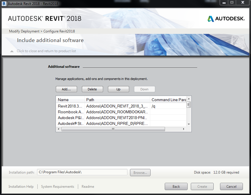 How to include Revit add-ins and updates to a silent deployment