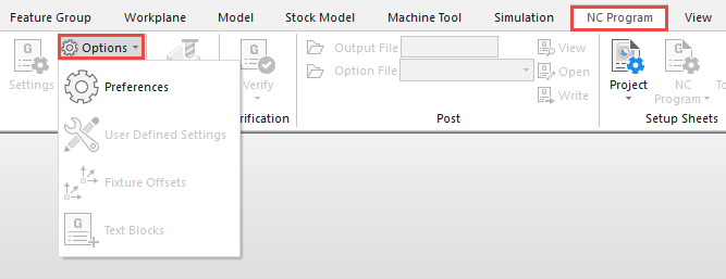 How to set post processor settings in PowerMILL