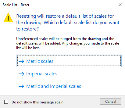 Plot scales are missing in AutoCAD