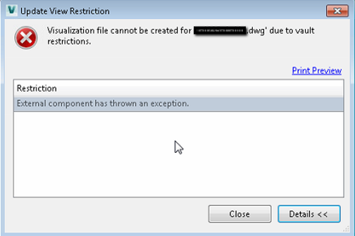 Vault 2017 unable to read property configuration or publish DWF files from some DWG files