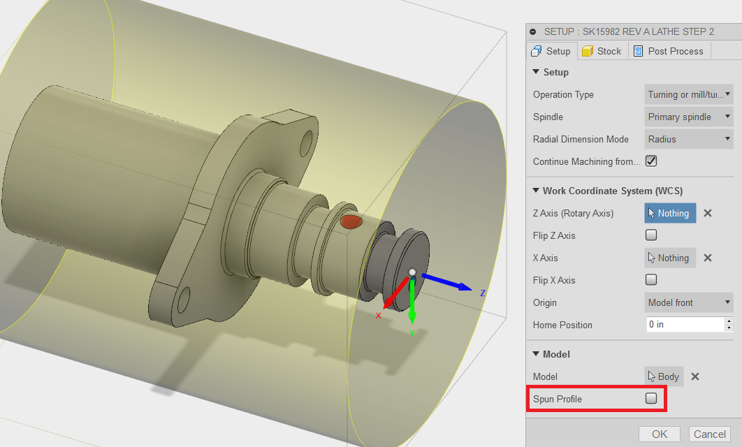 "Turning profile is split into two or more closed parts" when generating a toolpath in Fusion or ...
