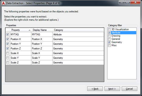 Data extraction reorganizes object coordinates in ascending or ...