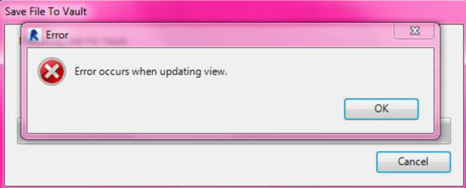 "Error occurs when updating view" while adding file in RVT or RFA ...