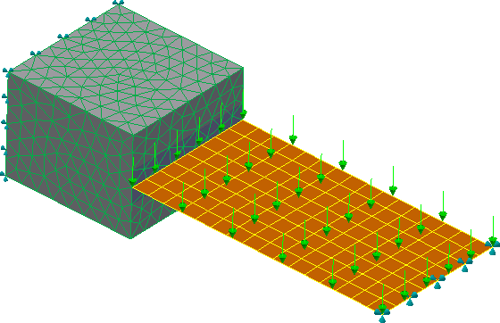 How to connect shell and solid elements with Nastran