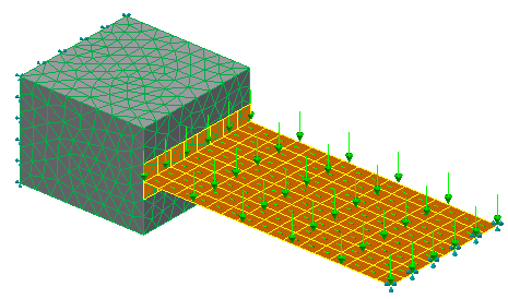 How to connect shell and solid elements with Nastran